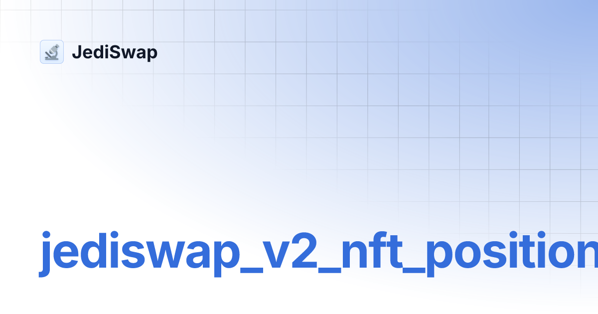 jediswap_v2_nft_position_manager | JediSwap